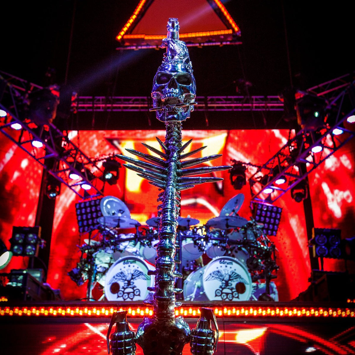 Five Finger Death Punch mic stand. ©2012 Steve Ziegelmeyer ...